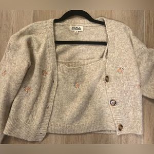 Listicle | Tops | Nwot Listicle Matching Cardigan And Tank Set | Poshmark